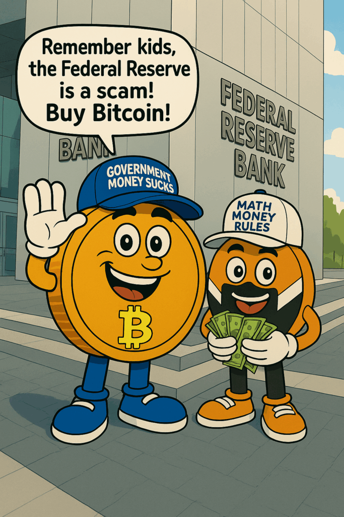 The Shire Free Church presents “Mr. Bitcoin & Friends,” a cartoon ...